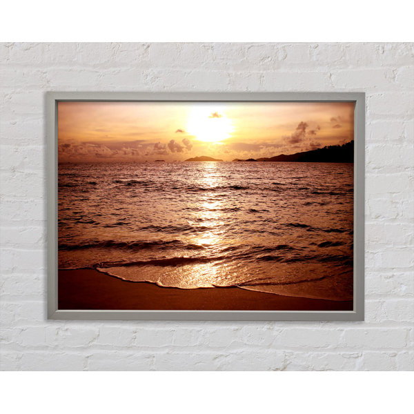 Haus am Meer Leinwandbild Sunset Beach Sparkle | Wayfair.de